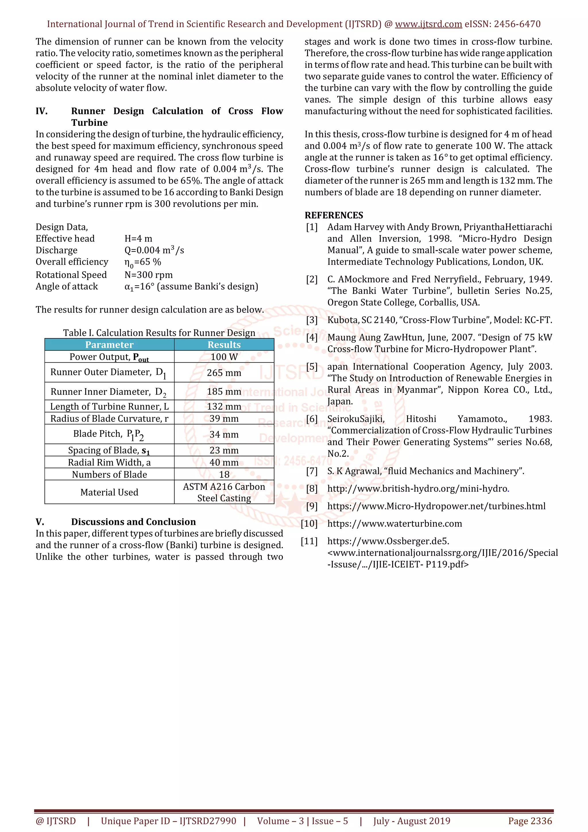 Design and Fabrication of Runner Blades of Cross Flow Turbine | PDF