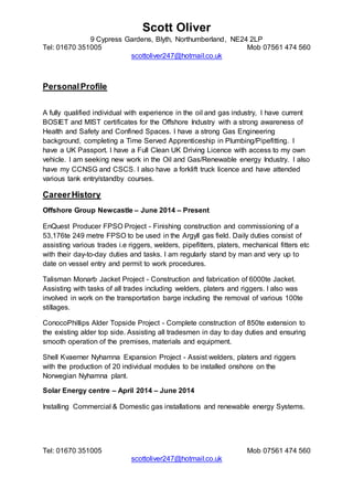 Scott Oliver CV | PDF