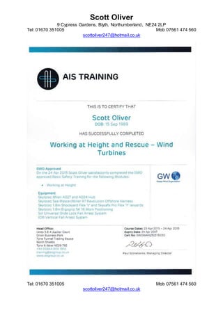 Scott Oliver CV | PDF