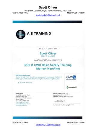 Scott Oliver CV | PDF