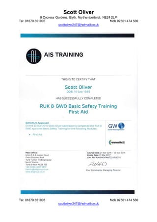 Scott Oliver CV | PDF