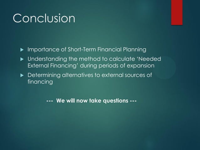 Needed External Financing // Corporate Finance | PPT