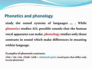 Phoentics slideshow of English Language! | PPT
