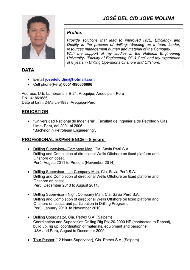 CV JOSE JOVE 11-2014 | PDF