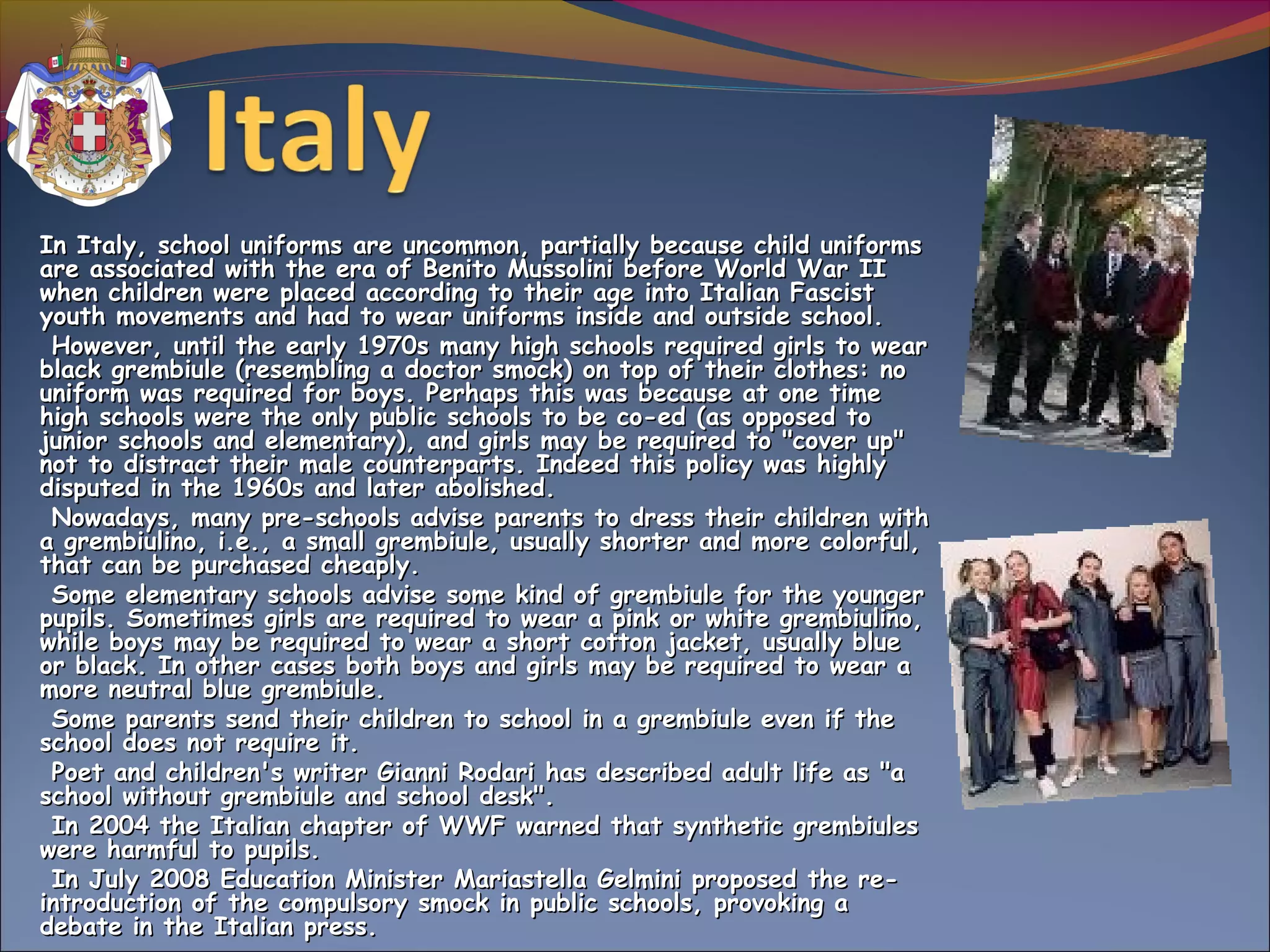 Presentation about School Uniform | PPT