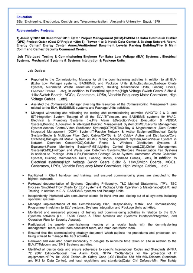 ___CV of Senior ELV%2c Special & Electrical Systems Engineer (Amr Gamal ...