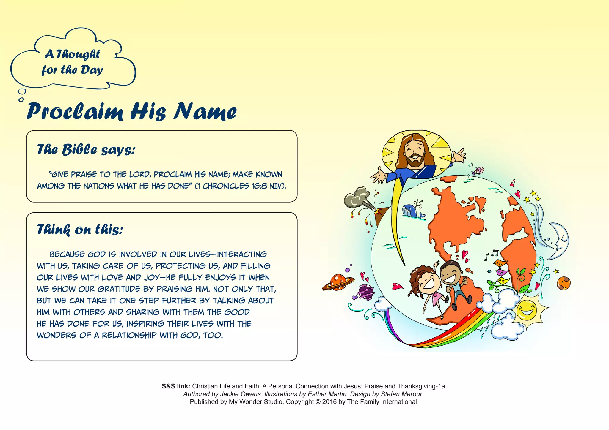 Proclaim his name | PDF