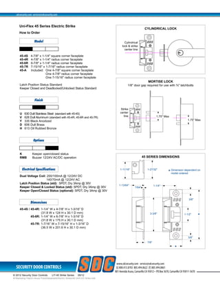 SDC 454SY Data Sheet | PDF