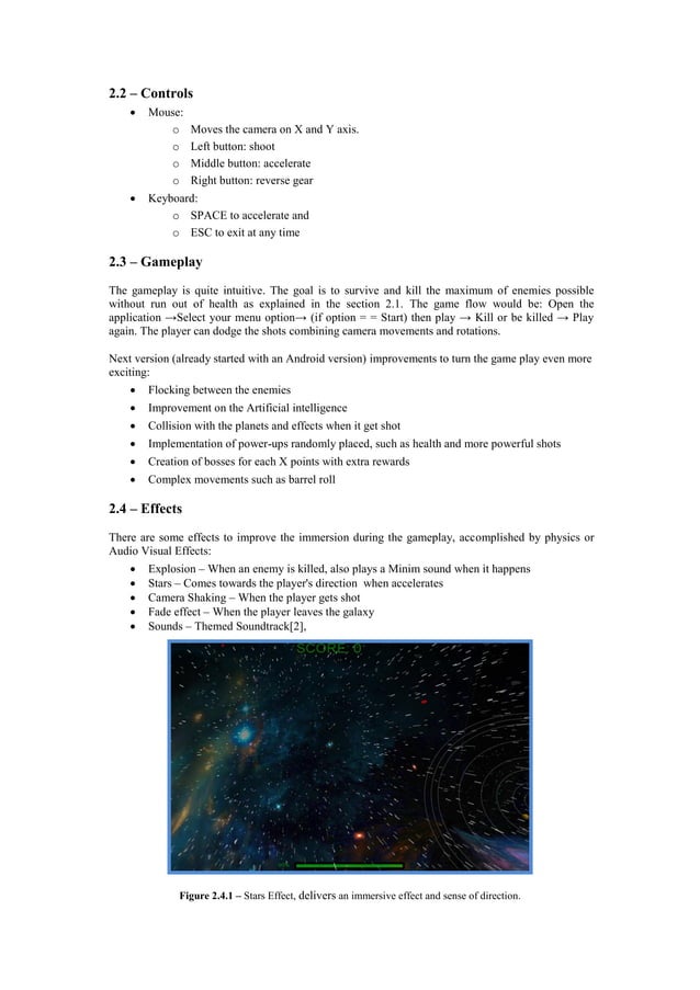 3D Space Shooting Game | PDF