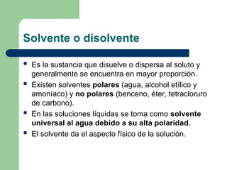 soluciones químicas o disoluciones químicas | PPT
