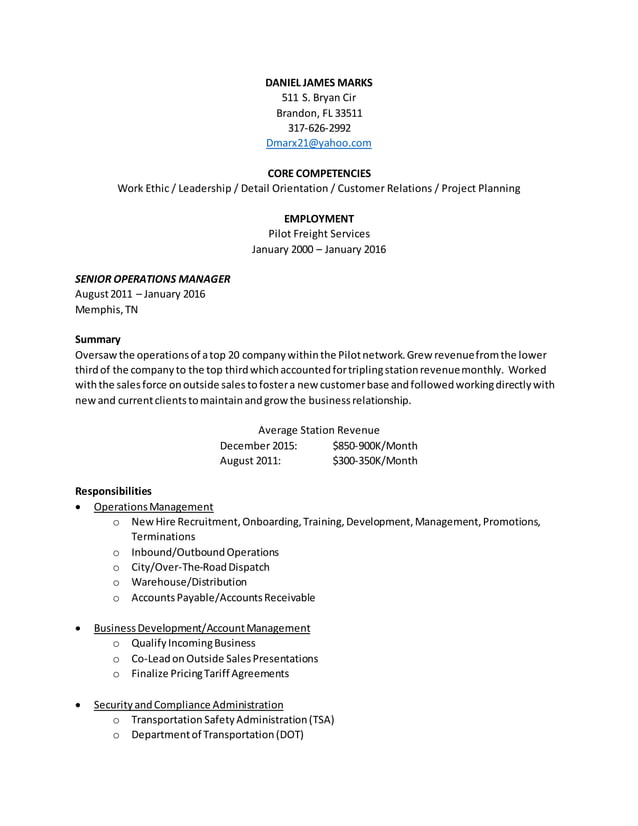 Daniel Marks Resume | PDF