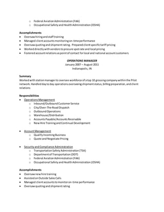 Daniel Marks Resume | DOCX | Logistics | Business