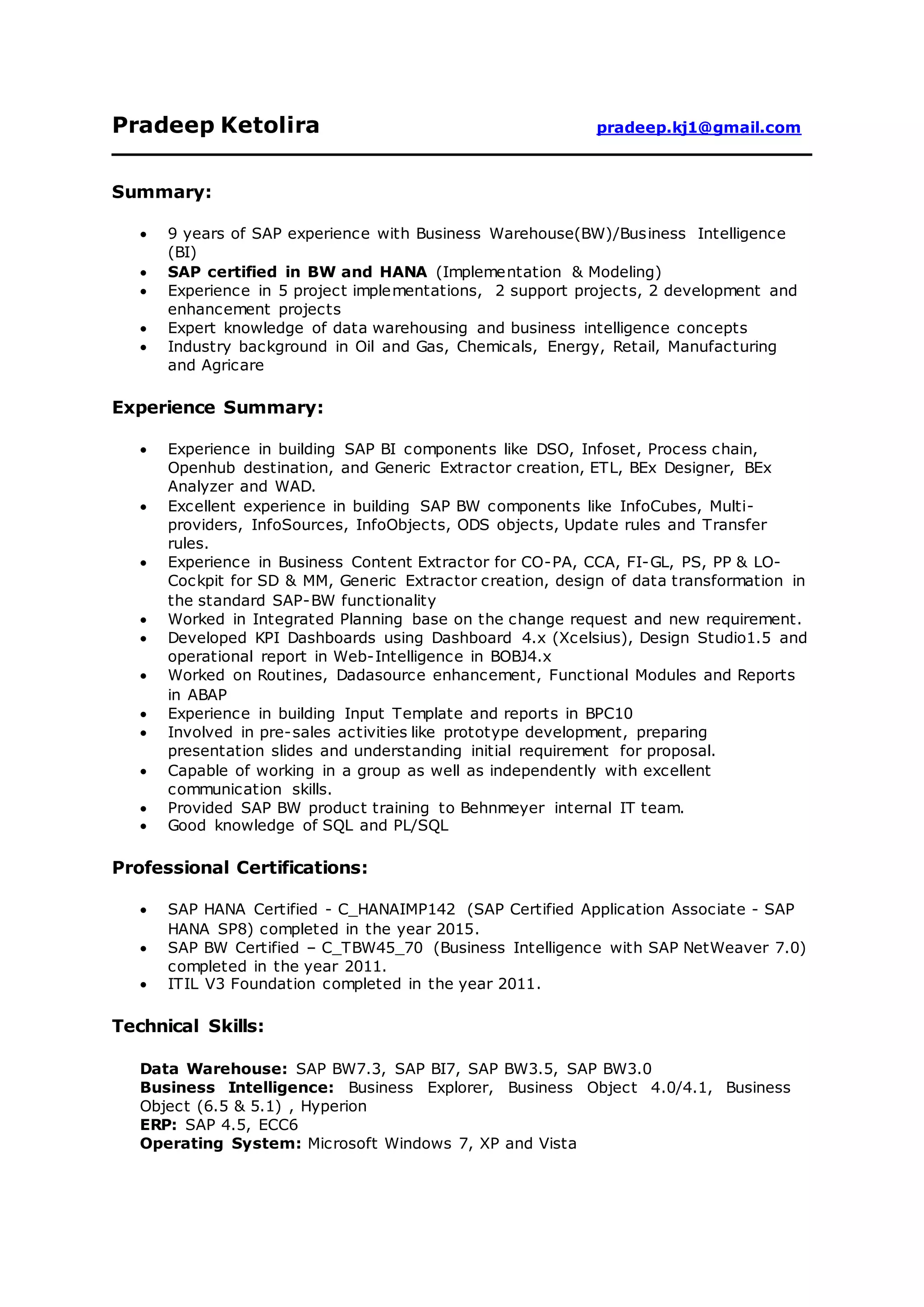 Pradeep Ketolira_CV | DOCX