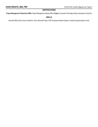 Kandi Wingate-Resume- | DOC | Business Administration | Business