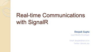 Real time Communication with Signalr (Android Client) | PPT
