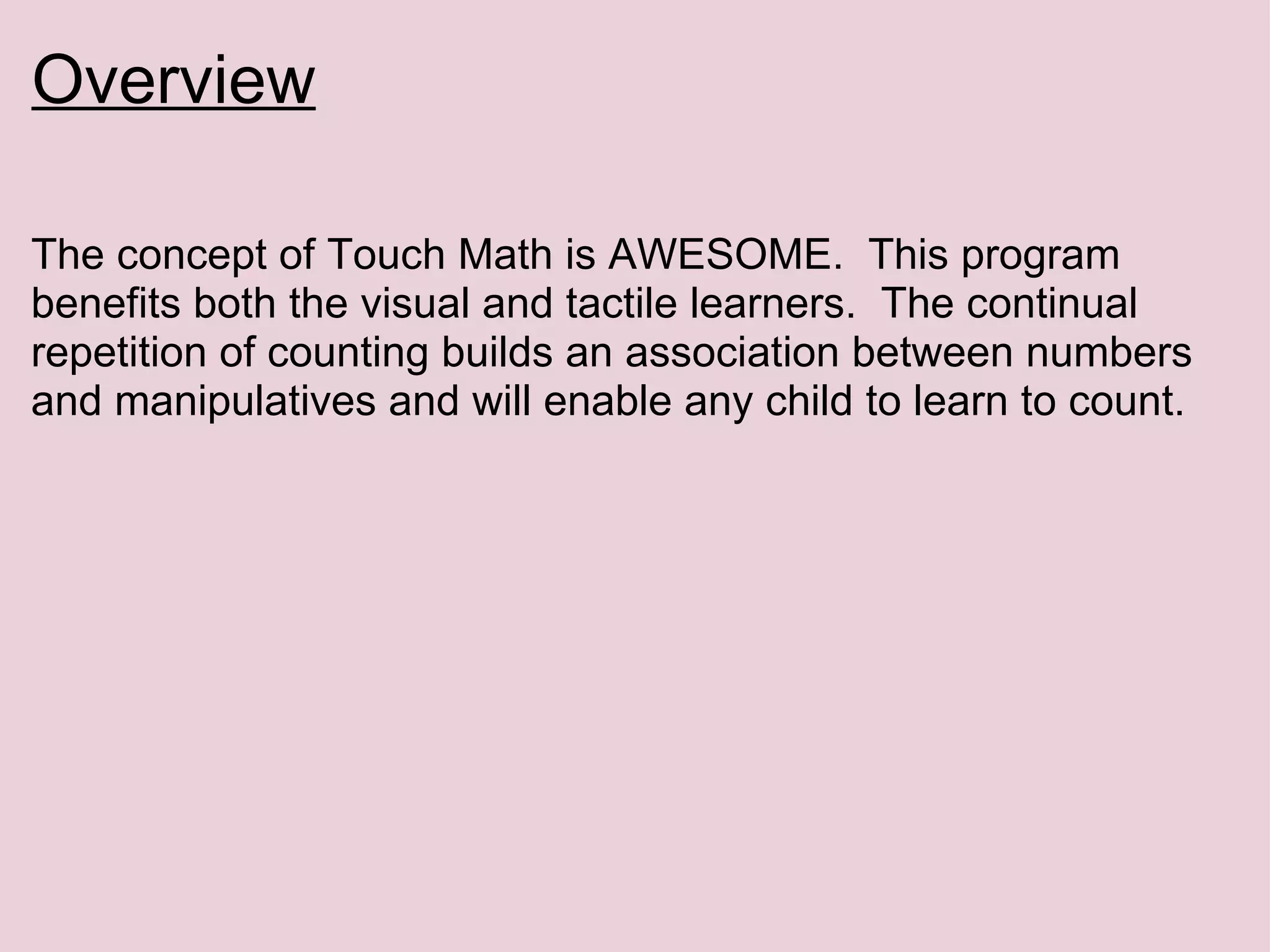 Teaching Touch Math | PPT