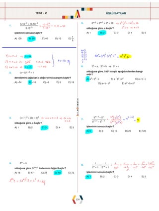 ÜSLÜ VE KÖKLÜ SAYILAR | PDF