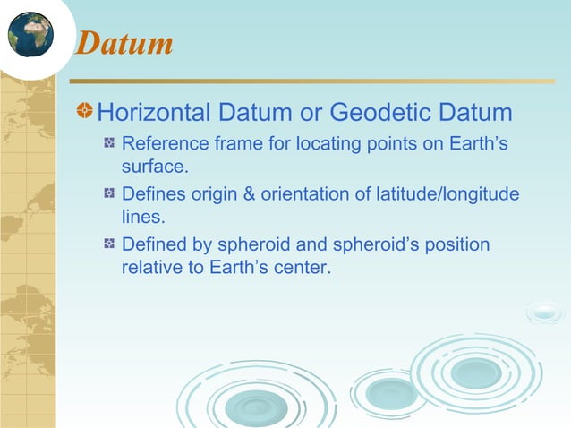 datum | PPT | Geography | Science