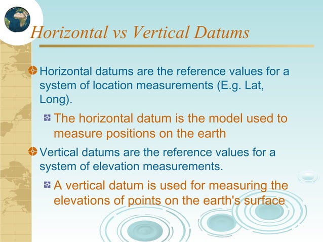 datum | PPT | Geography | Science