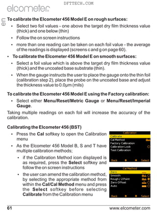 Elcometer 456 Coating Thickness Gauge instructions Manual in Engilish | PDF