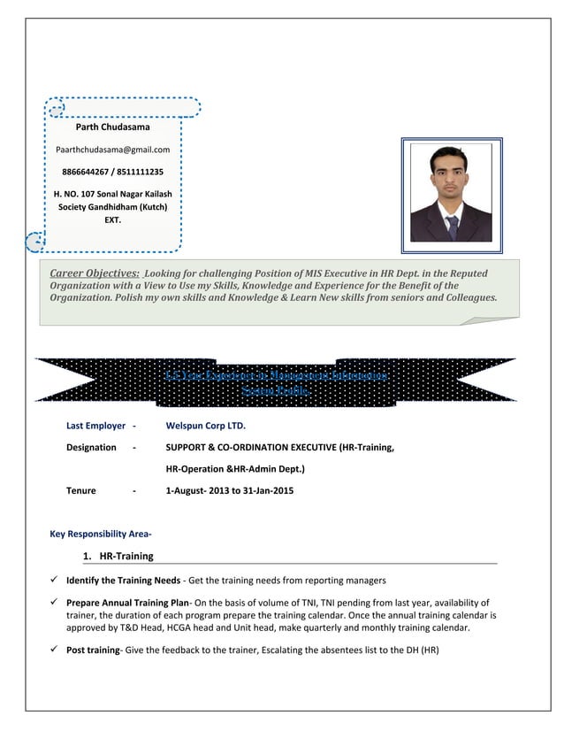 Resume - Parth Chudasama | DOC