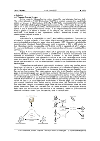 Videoconference System for Rural Education: Issues, Challenges, and Solutions a Title is Fewest ...