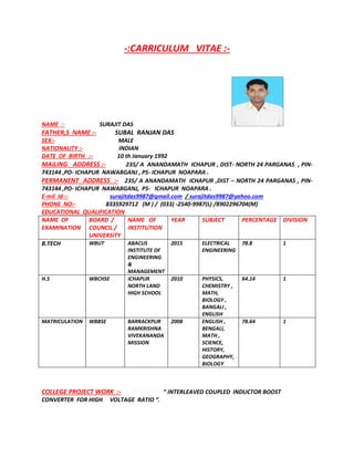 SURAJIT DAS CV -PDF | PDF