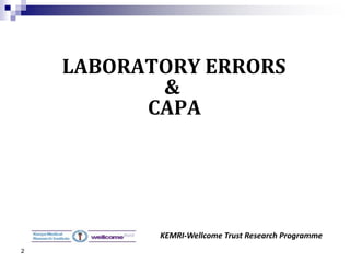 Laboratory errors and caba the meaning and common | PPT | Medical Tests ...