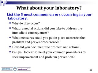 Laboratory errors and caba the meaning and common | PPT