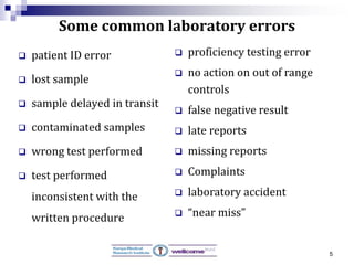 Laboratory errors and caba the meaning and common | PPT