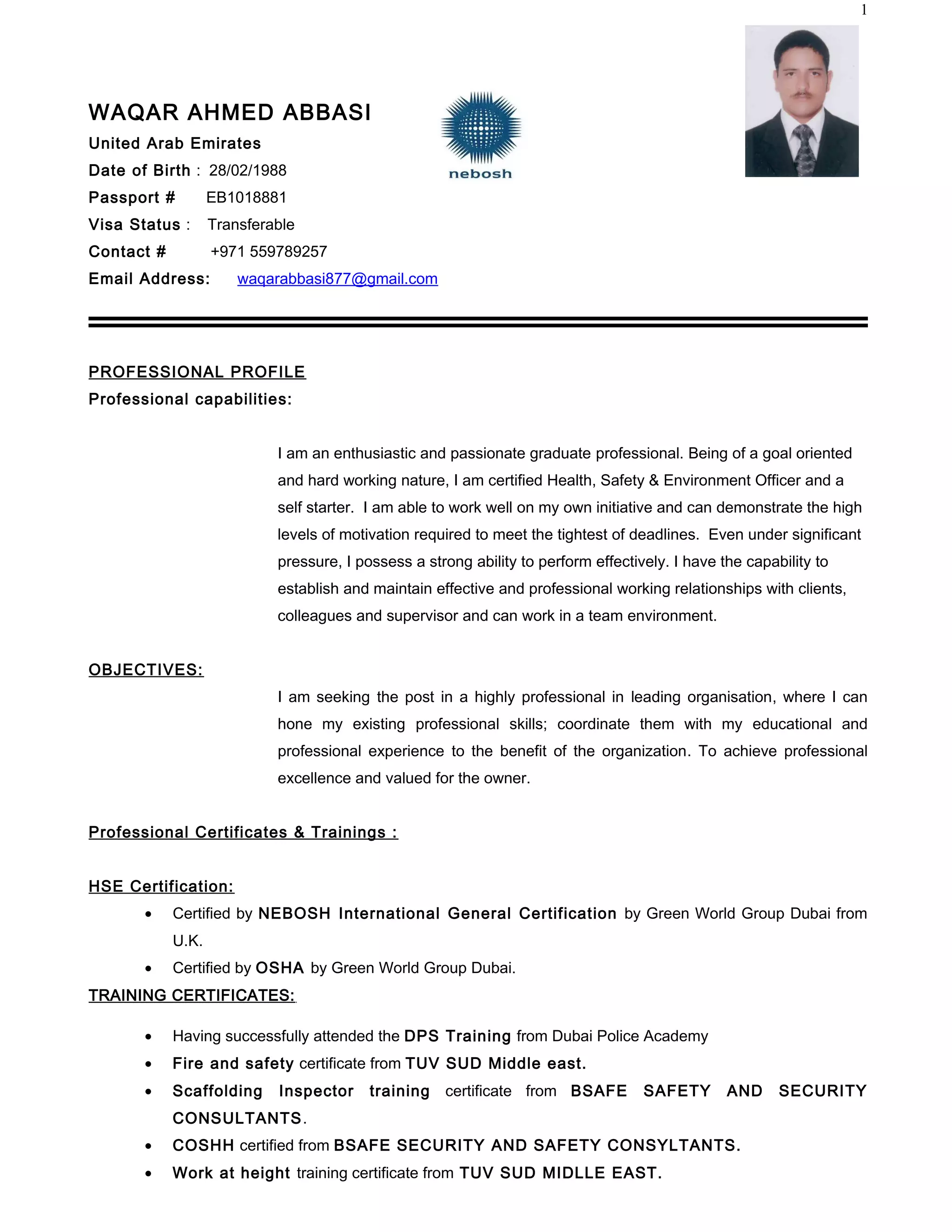 WAQAR cv (1) | DOC