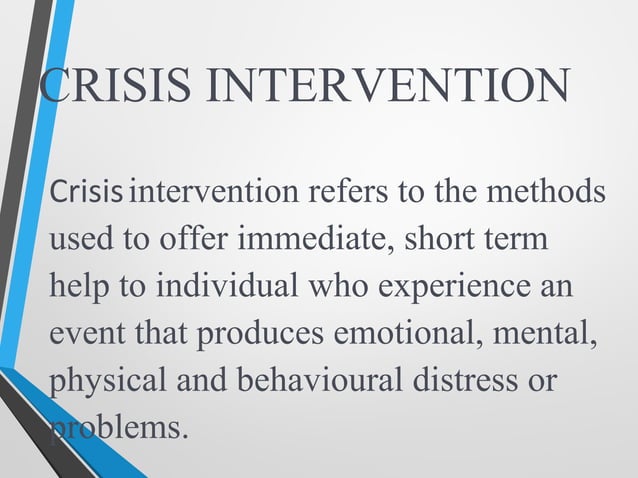CRISIS INTERVENTION | PPT