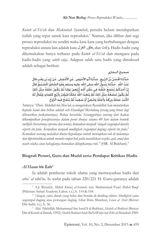 PROSES REPRODUKSI WANITA DALAM PERSPEKTIF HADIS NABI | PDF