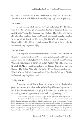 PROSES REPRODUKSI WANITA DALAM PERSPEKTIF HADIS NABI | PDF