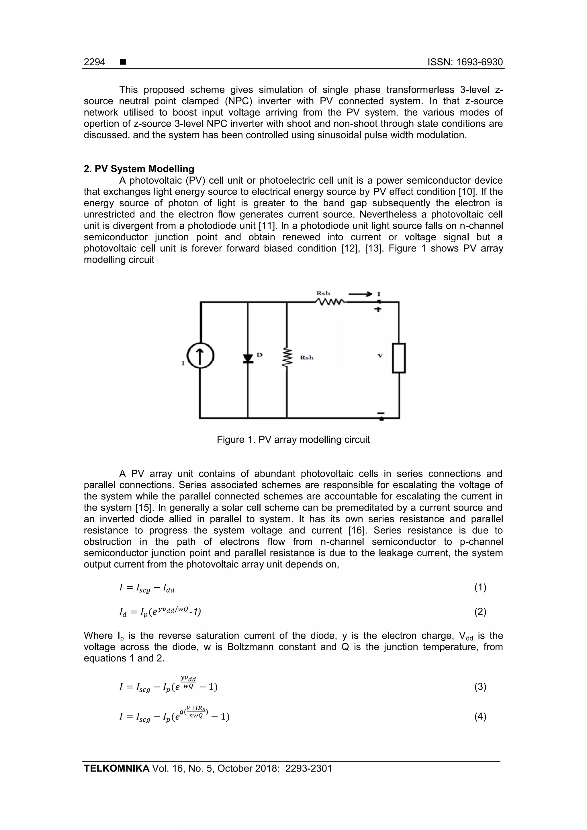 Simulation of Single Phase 3-level Z-source NPC Inverter with PV System ...