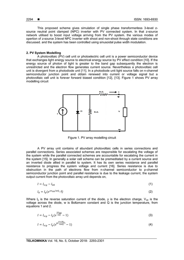 Simulation of Single Phase 3-level Z-source NPC Inverter with PV System ...