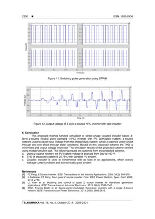 Simulation of Single Phase 3-level Z-source NPC Inverter with PV System | PDF