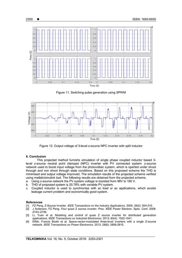 Simulation of Single Phase 3-level Z-source NPC Inverter with PV System | PDF