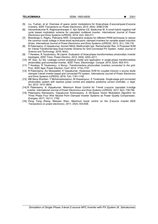 Simulation of Single Phase 3-level Z-source NPC Inverter with PV System | PDF