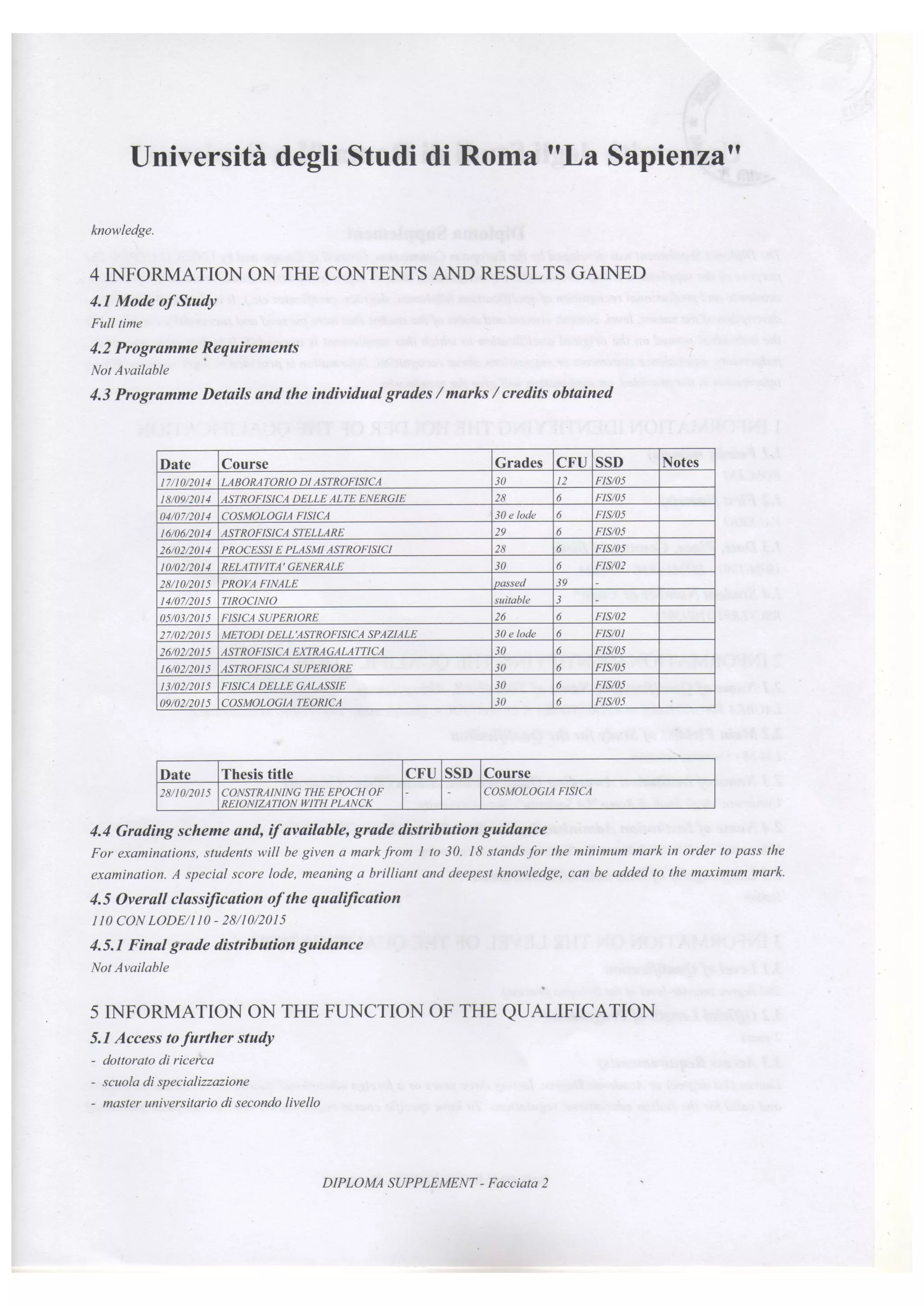 diploma supplement master | PDF