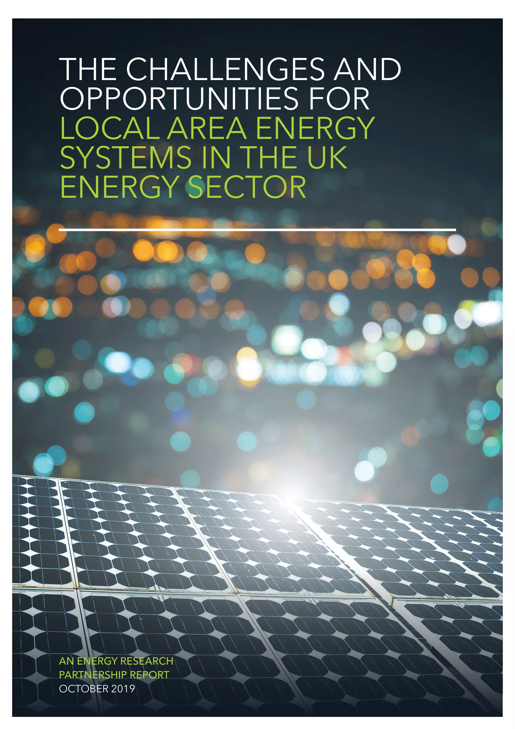 THE CHALLENGES AND OPPORTUNITIES FOR LOCAL AREA ENERGY SYSTEMS IN THE ...