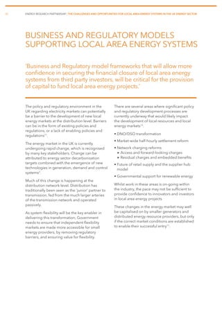 THE CHALLENGES AND OPPORTUNITIES FOR LOCAL AREA ENERGY SYSTEMS IN THE ...