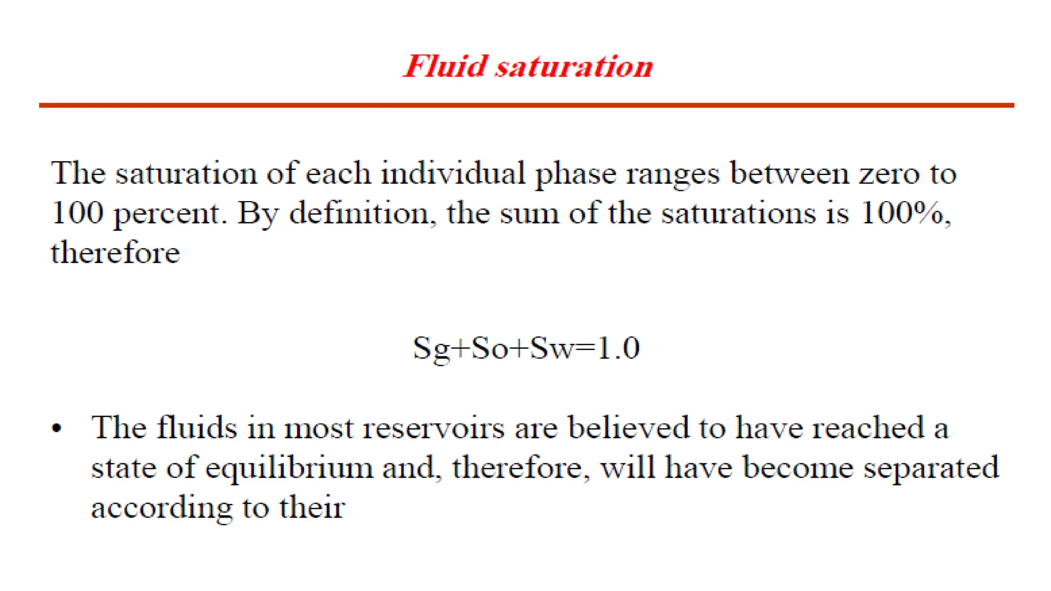 تشبع الموائع Fluids saturation in reservoir.pptx