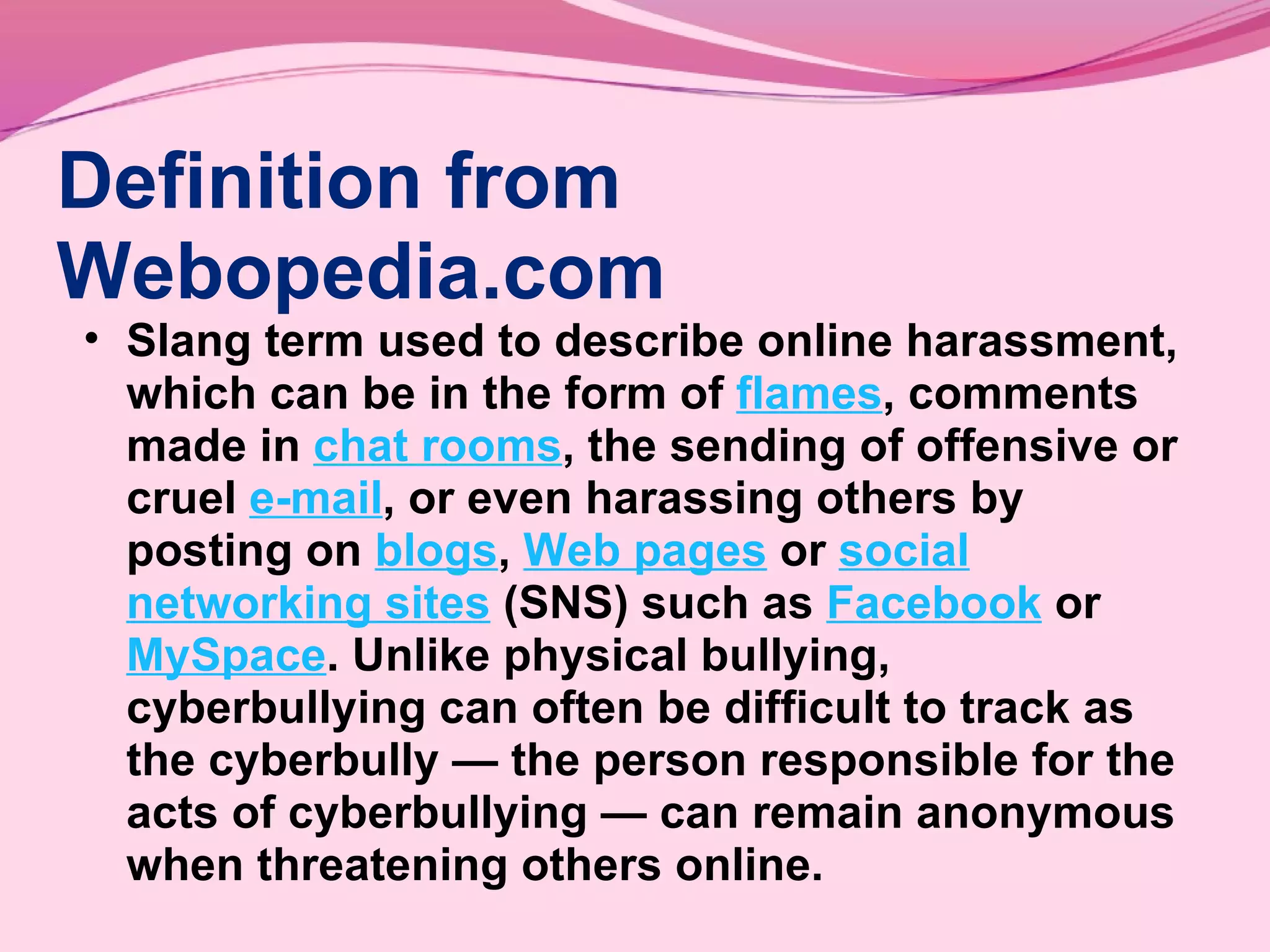 What is Cyberbullying presentation | PPT