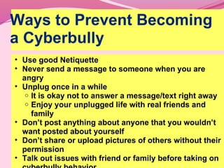 What is Cyberbullying presentation | PPT