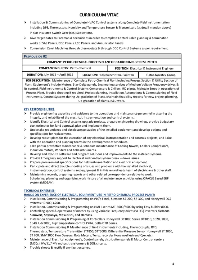 Electrical Engineer cv.PDF
