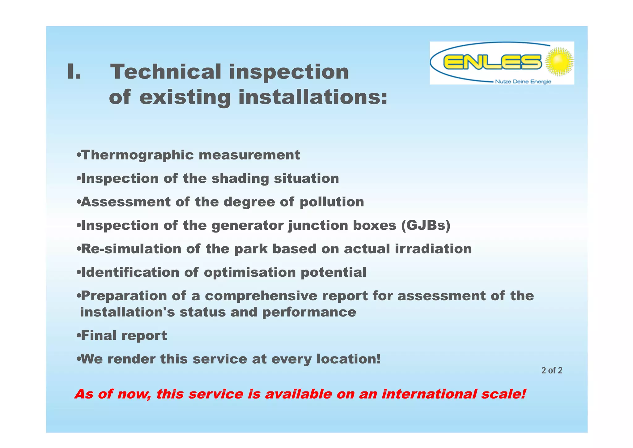 Technical Due Dilgence Solarparks | PDF