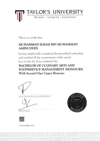 Bachelor - Taylor's Diploma | PDF | Graduation | Personal Celebrations ...