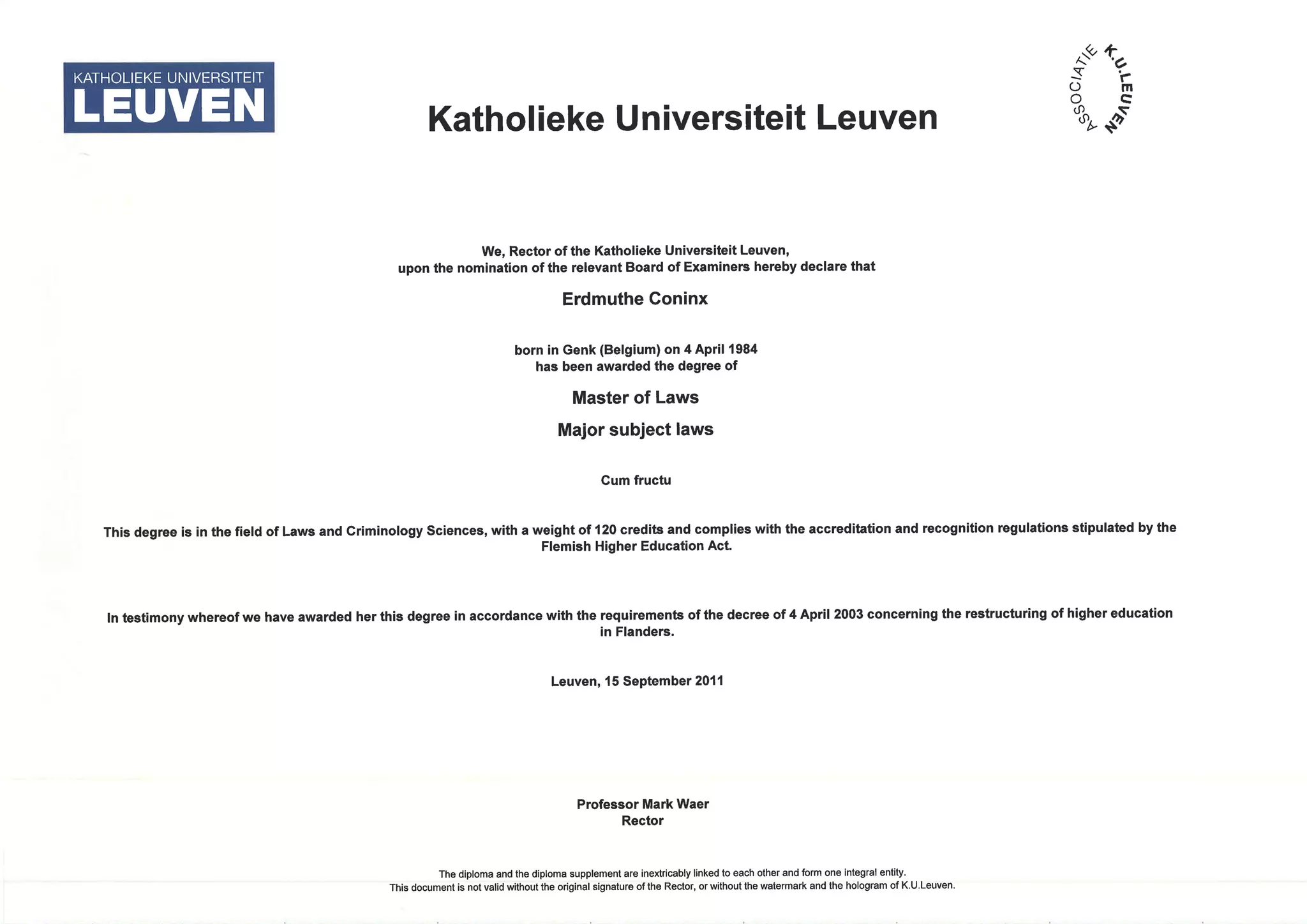 Master Of Law_Erdmuthe Coninx | PDF