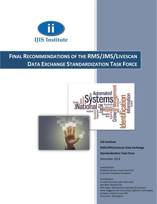 IJIS RMS_JMS_LS Task Force Recommendations v1_4 | PDF | Operating ...